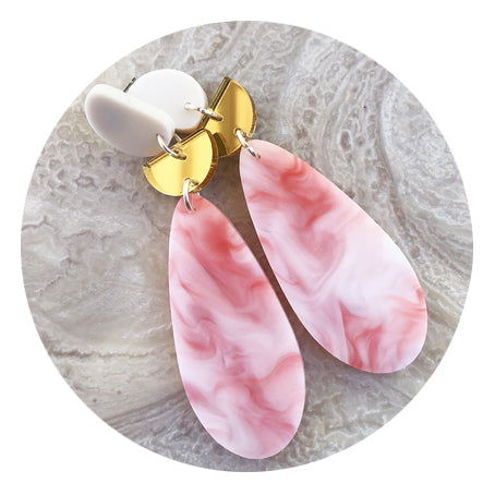 Marbled Pink Elongated Scallop – Little Red Head