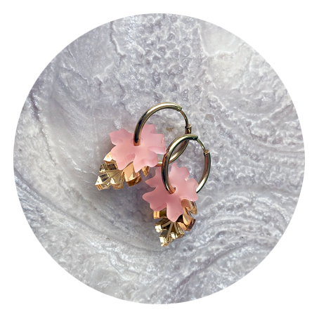 Blush Pink Hoops – Little Red Head